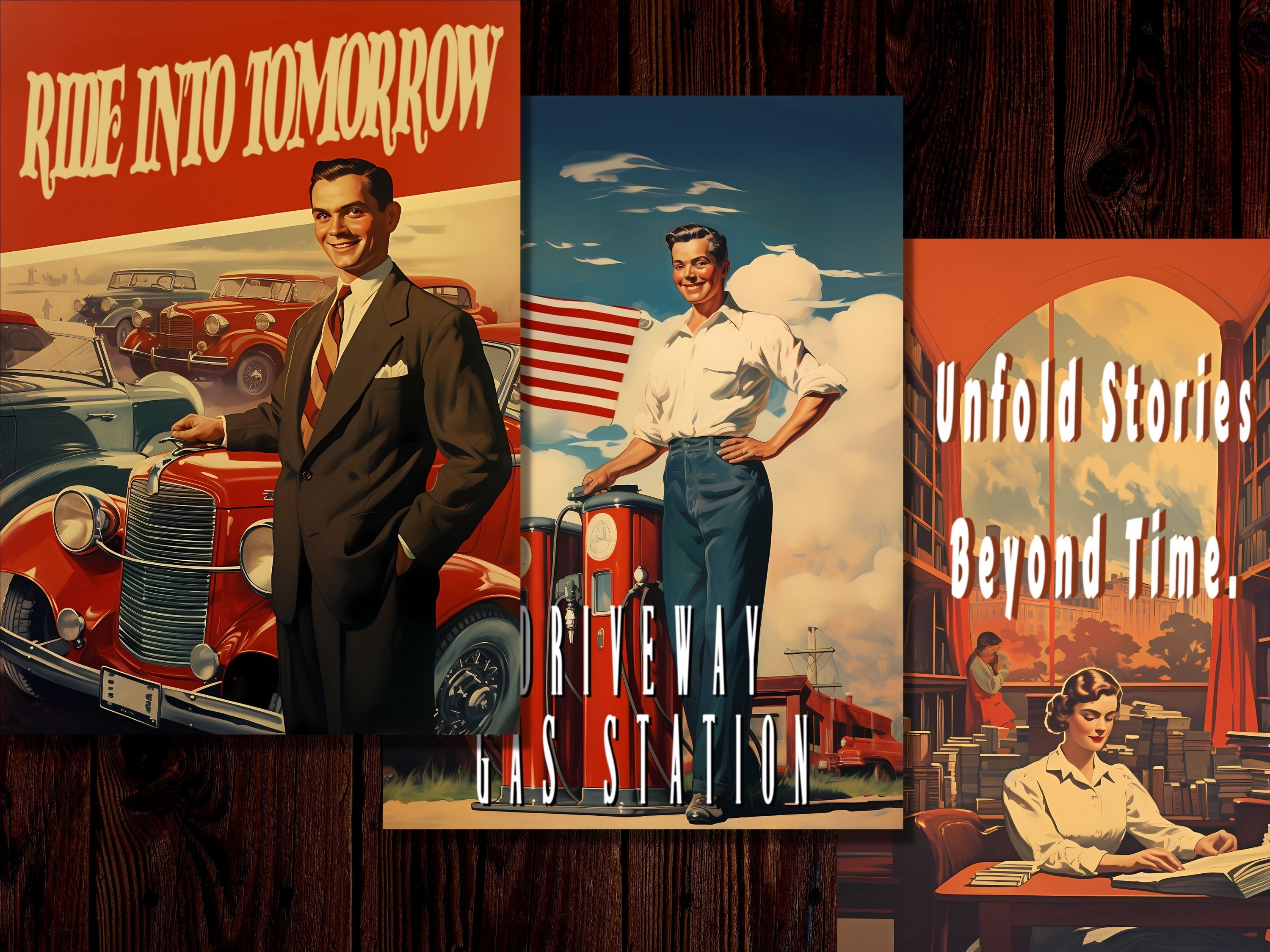 Vintage Advertising Posters, Retro USA Commercials, Digital Download ...