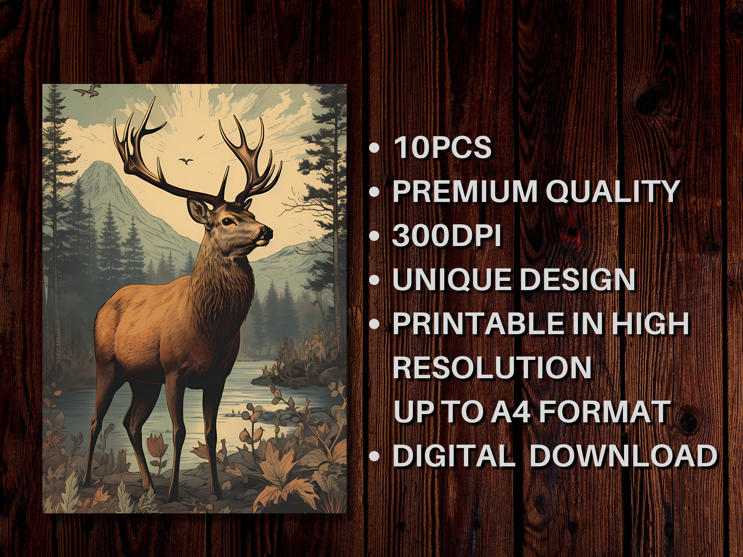 Vintage Wildlife Posters, Animals Postcards, Retro Home Decorations ...
