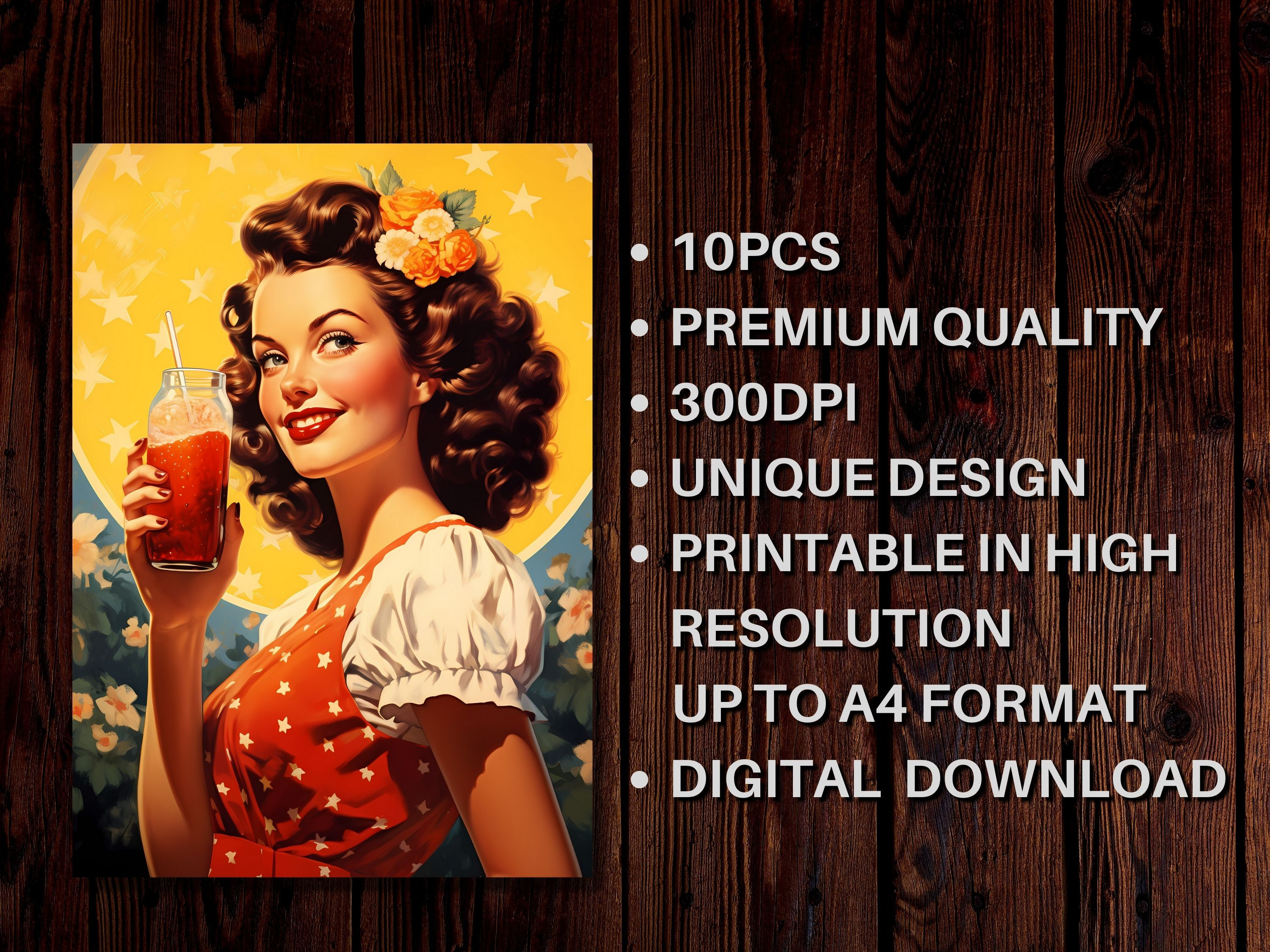 Vintage Advertising Posters, Retro USA Commercials, Digital Download ...