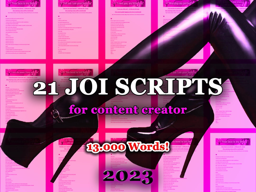 JOI SCRIPT BUNDLE for Content Creator on Onlyfans Fansly Female Domination Instructions ...