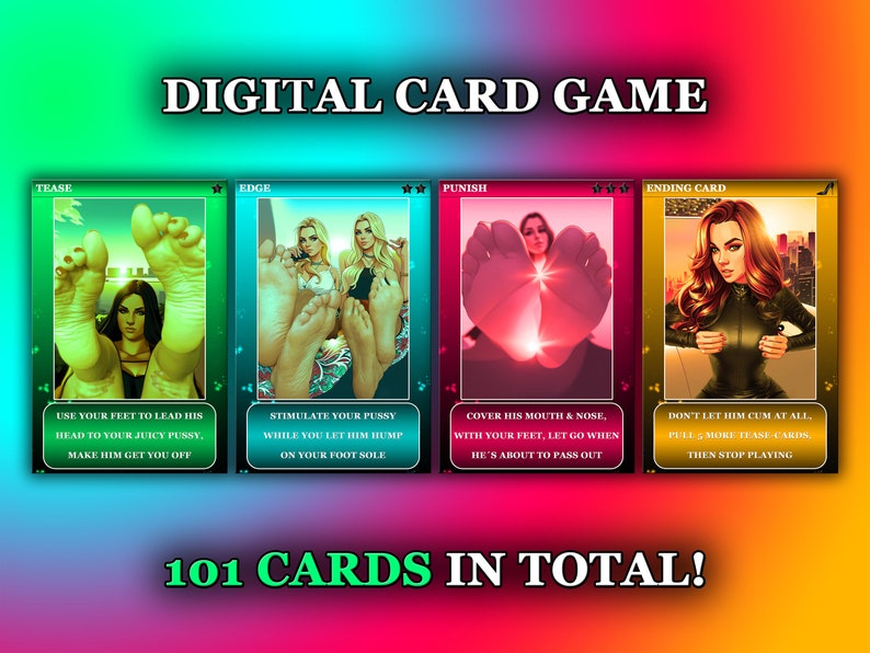 Foot Worship Card Game 2024 Mistress Slave Submission Joi Edging Tasks