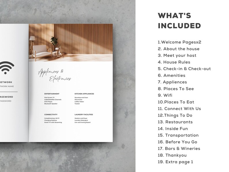 Airbnb Welcome Book Template Modern Beach House Airbnb House Guide ...