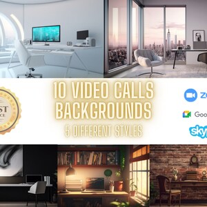 Zoom Backgrounds 10 High Quality Backgrounds for Video Calls Modern ...
