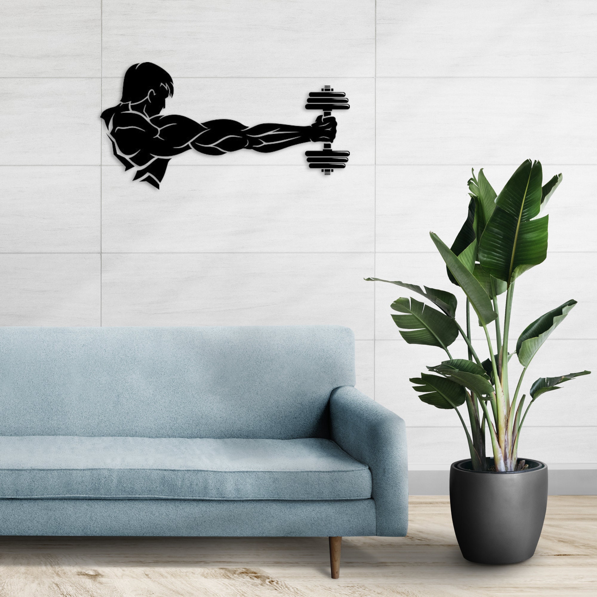 Gym Metal Wall Decor, Fitness Center Decoration, Metal Wall Art, Wall ...