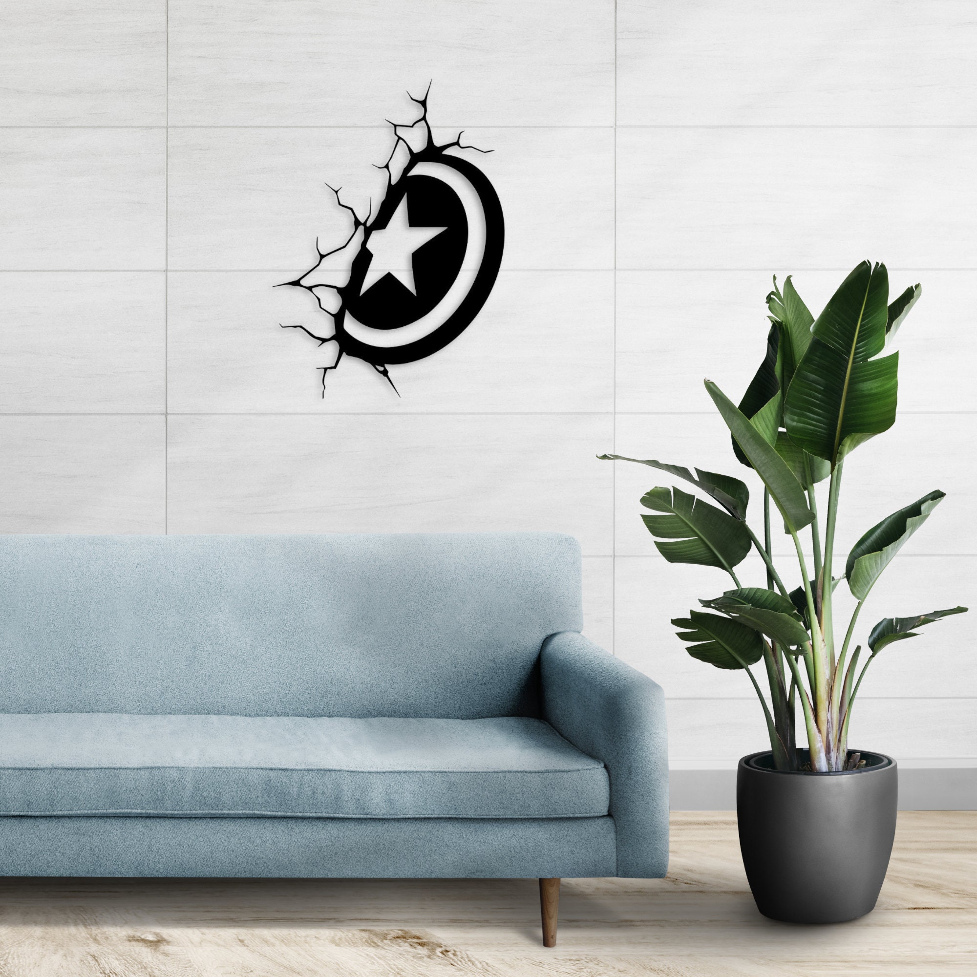 Captain America Metal Wall Art, Captain America Shield, Metal Wall Sign ...