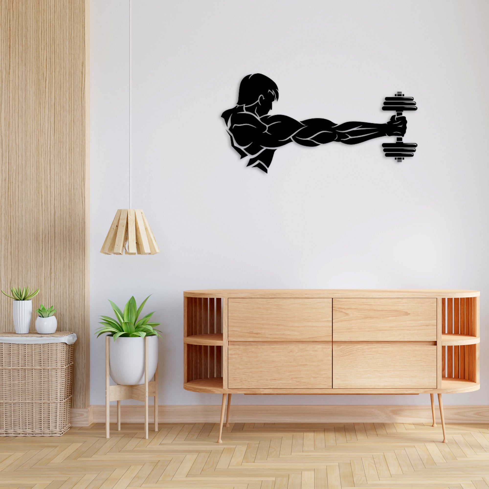 Gym Metal Wall Decor, Fitness Center Decoration, Metal Wall Art, Wall ...