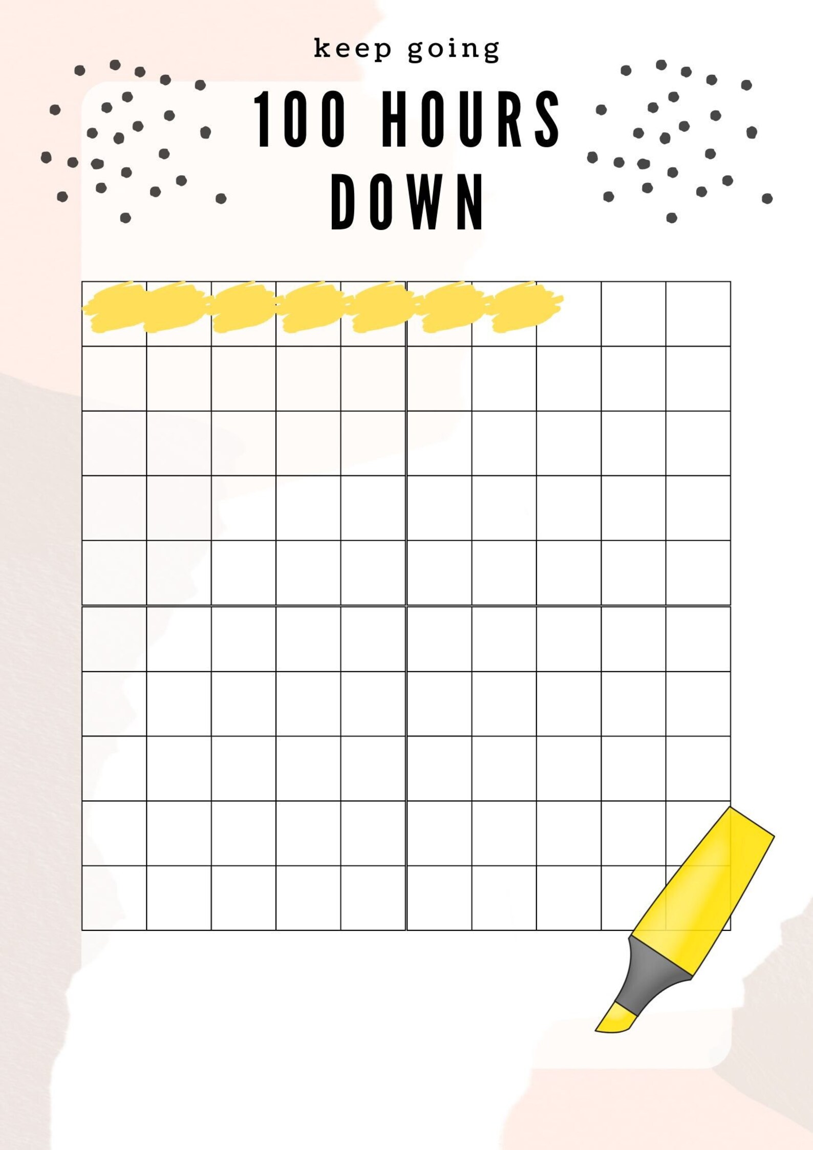 Printable, Fillable Hours Tracker, Time Tracker - Etsy