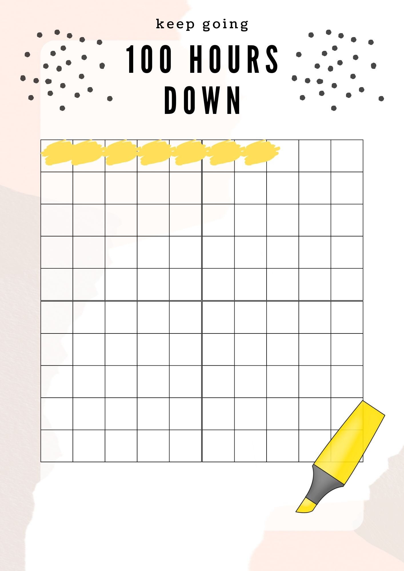 Printable, Fillable Hours Tracker, Time Tracker - Etsy