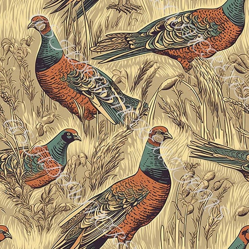 Pheasant Seamless Patterns - Printable - High Resolution - Etsy