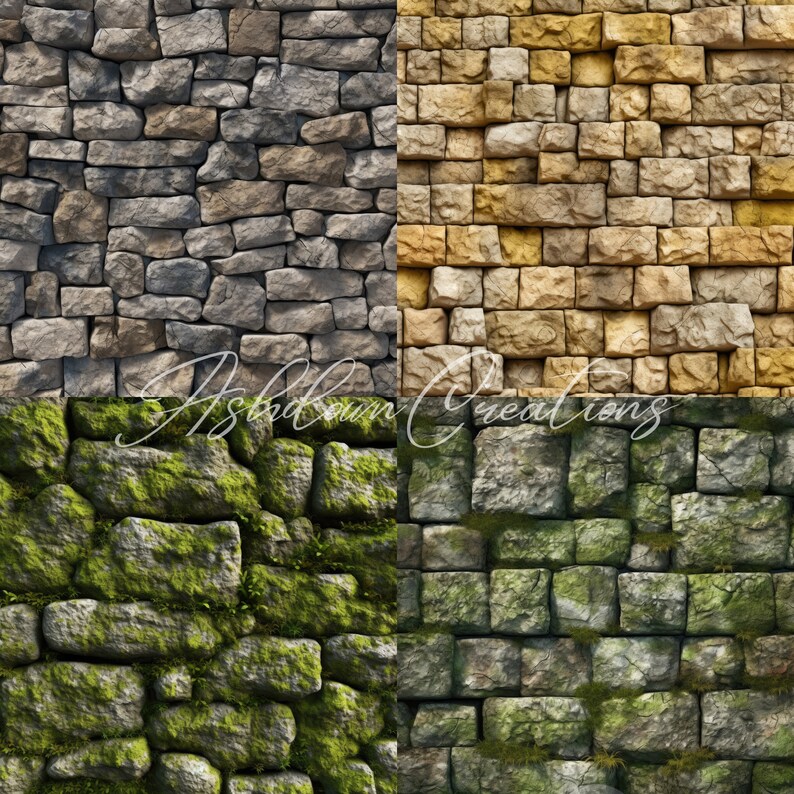 12 Brick Texture Digital Scrapbook Papers Digital Backdrops, Brick Wall ...