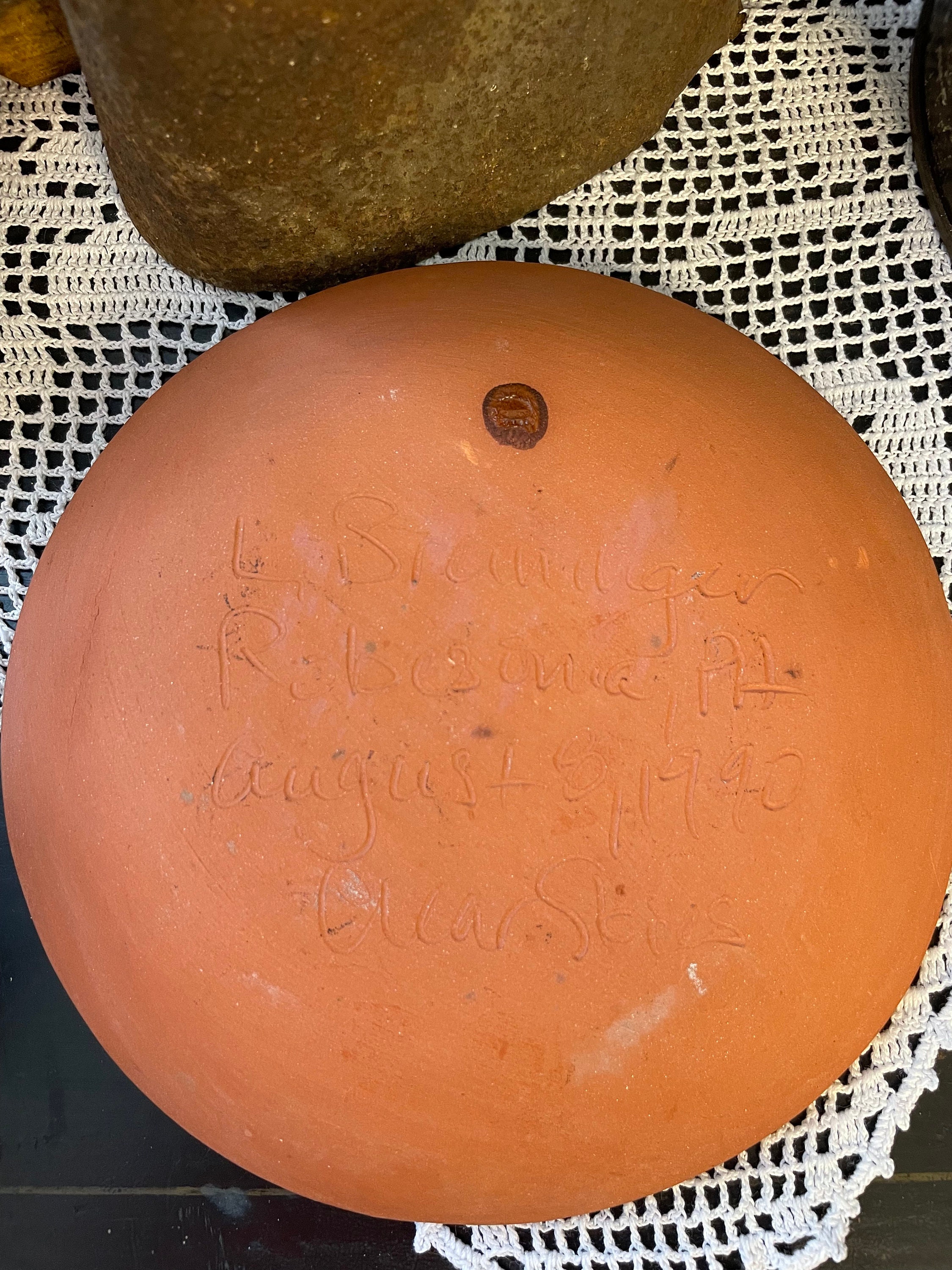 Medium ABC Breininger Redware Plate W/rippled Edges/farmhouse - Etsy