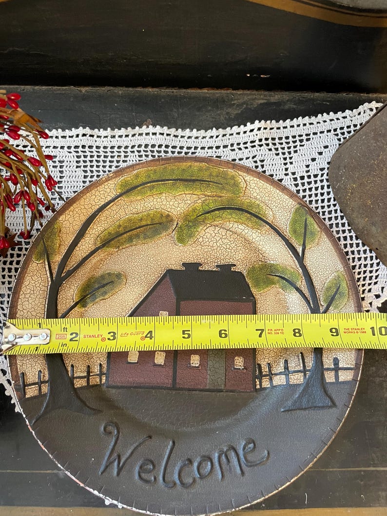 Classic Ragon House Primitive 'welcome Decorative Plate/red Ware ...