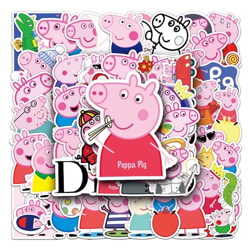 Peppa Pig Stickers - Etsy