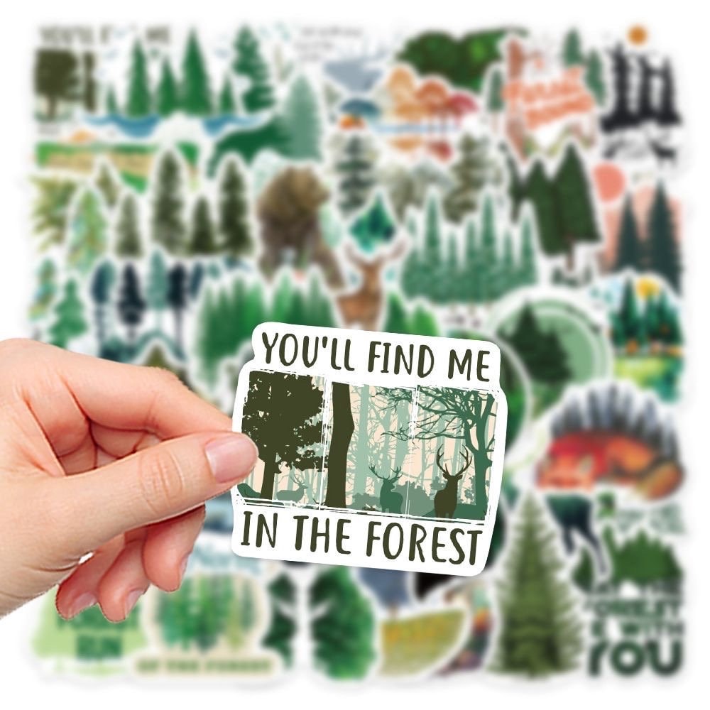 Forests Style Stickers, Cute Plants,vintage Forest Style,bottle,laptop ...