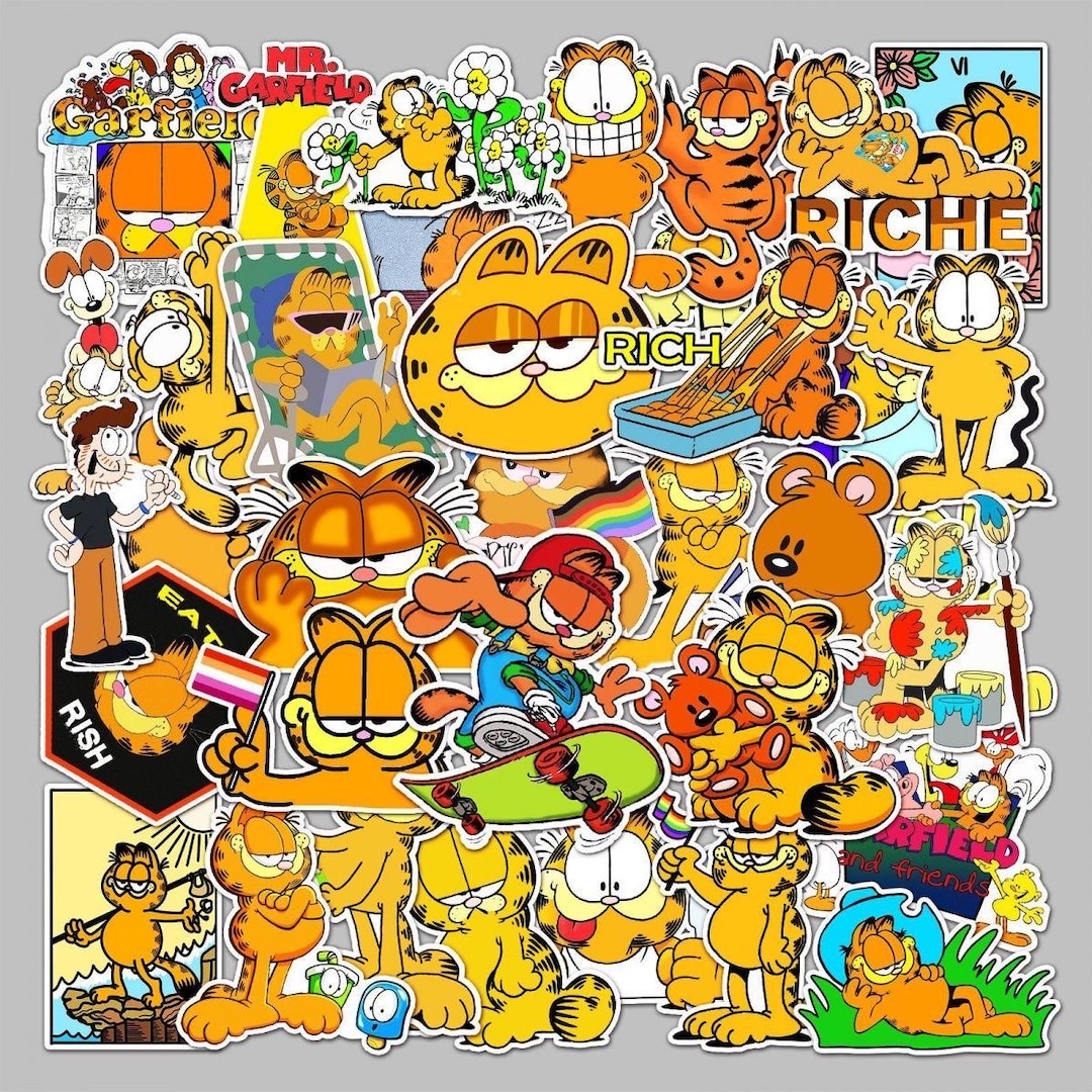Garfield Stickers, Garfield Cat, Bottle,laptop Phone Journal Stationery ...