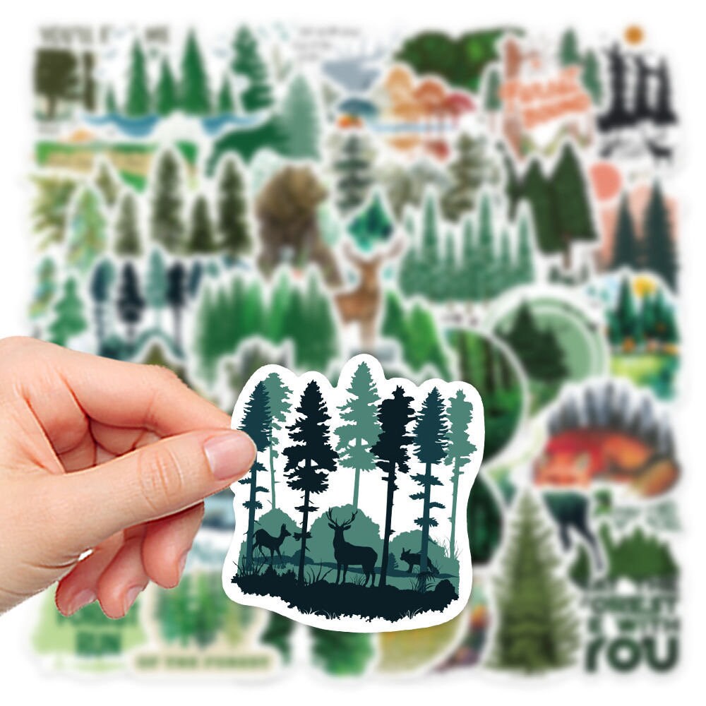 Forests Style Stickers, Cute Plants,vintage Forest Style,bottle,laptop ...