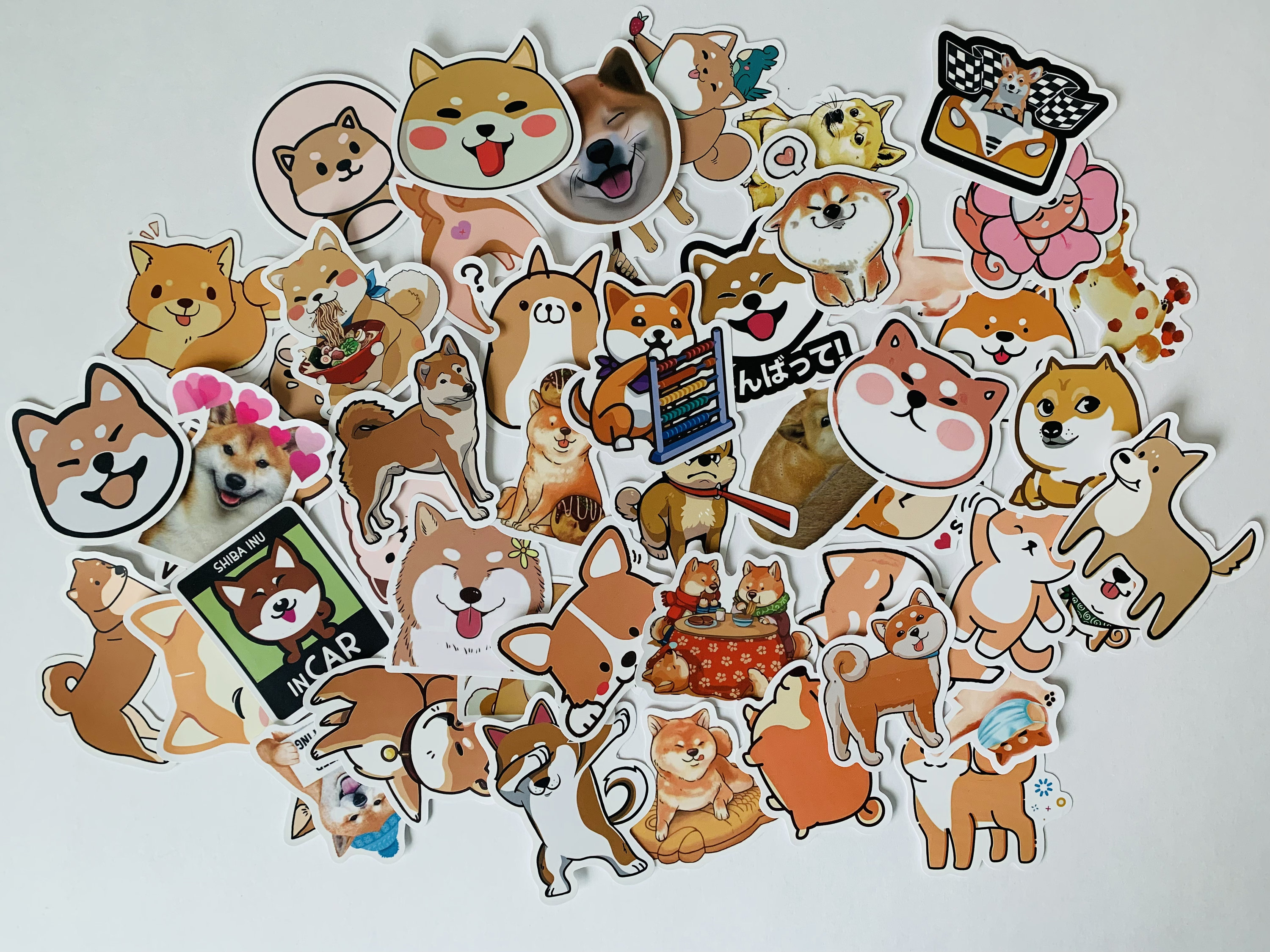 50 Akita Sticker Set,shiba Inu Dog Stickers,cute Dog Stickers,water ...
