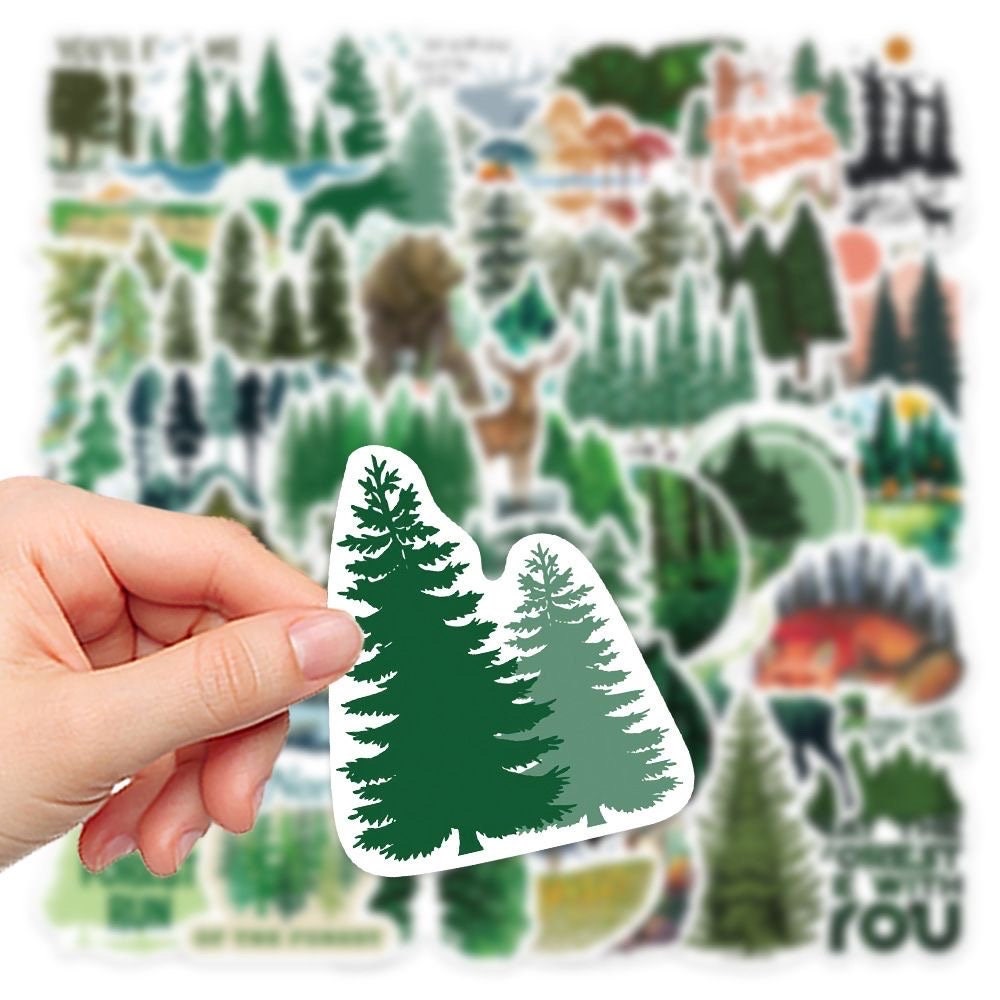 Forests Style Stickers, Cute Plants,vintage Forest Style,bottle,laptop ...