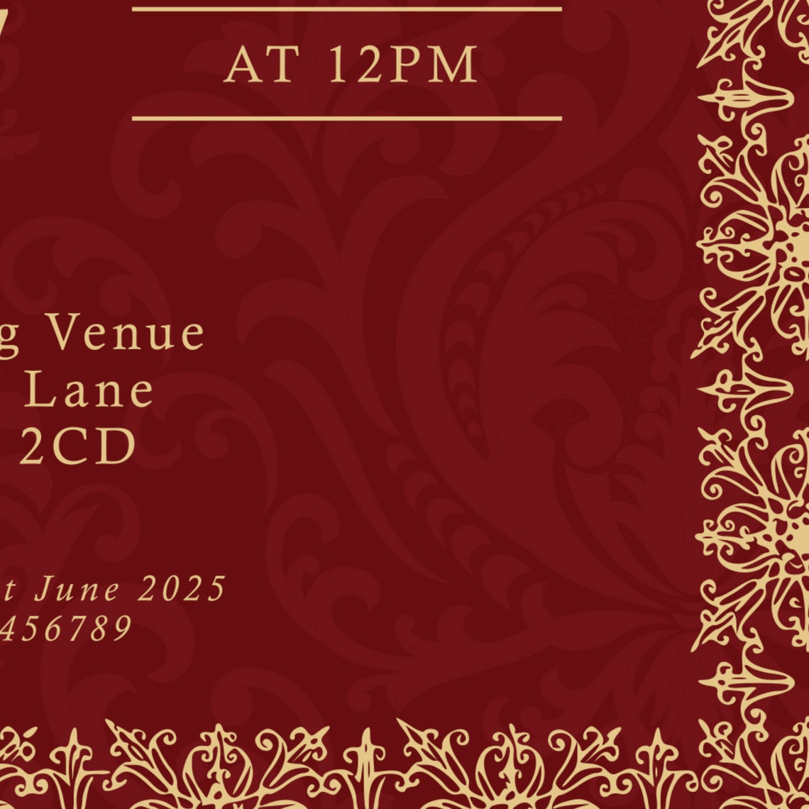 Islamic Wedding Invitation Card | Digital Wedding Card | Personalised ...