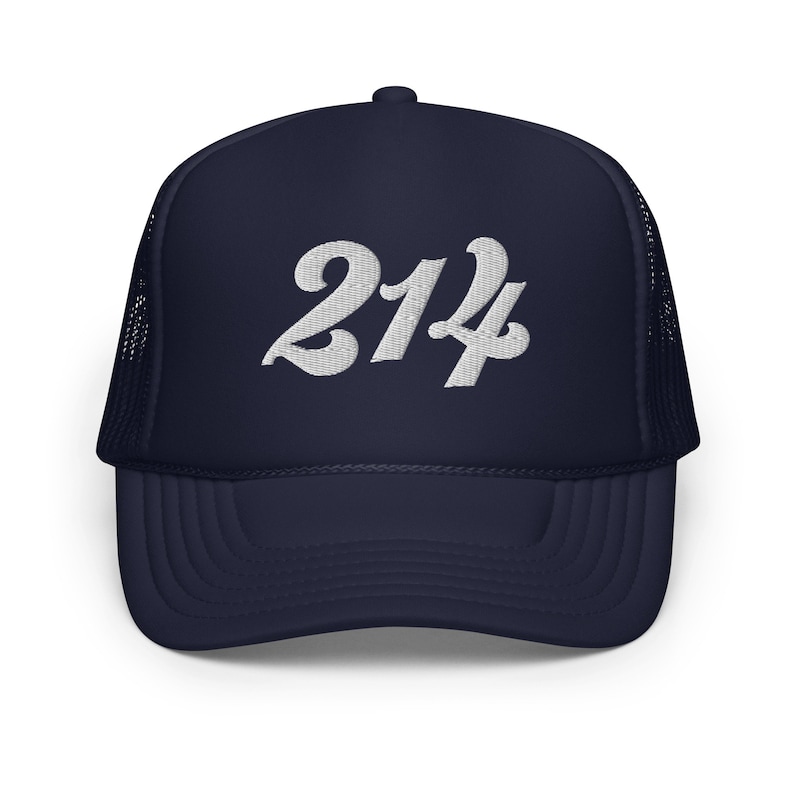 214 Area Code Zip Code Trucker Hat // Dallas, Tx - Etsy
