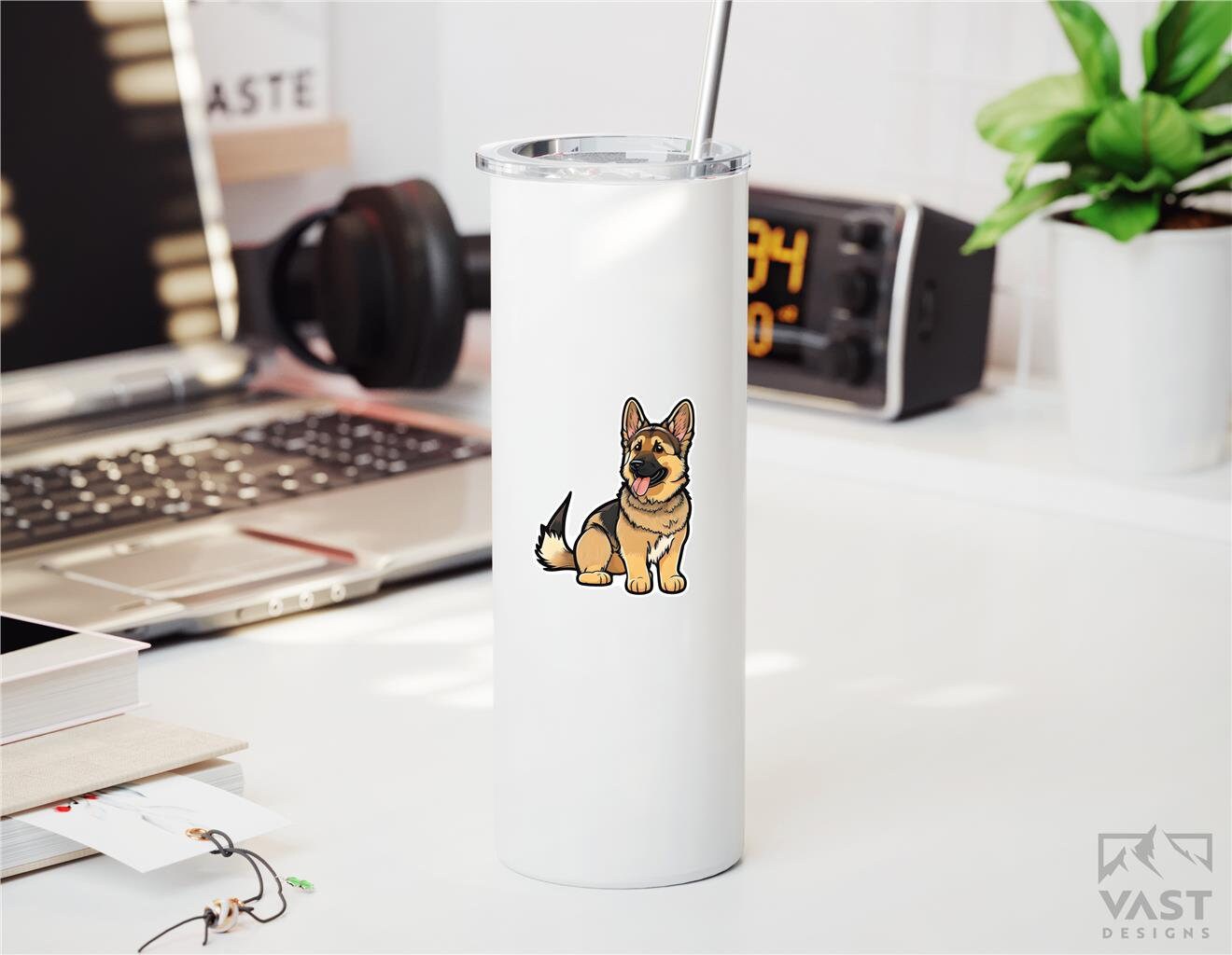 Cute German Shepherd Dog Vinyl Sticker - Etsy