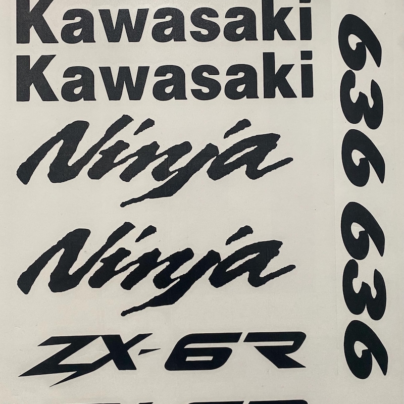 Black Zx6r Stickers - Etsy