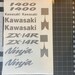 Kawasaki Ninja 1400 ZX14R ZX-14R Color Decal Kit, Custom Motorcycle ...