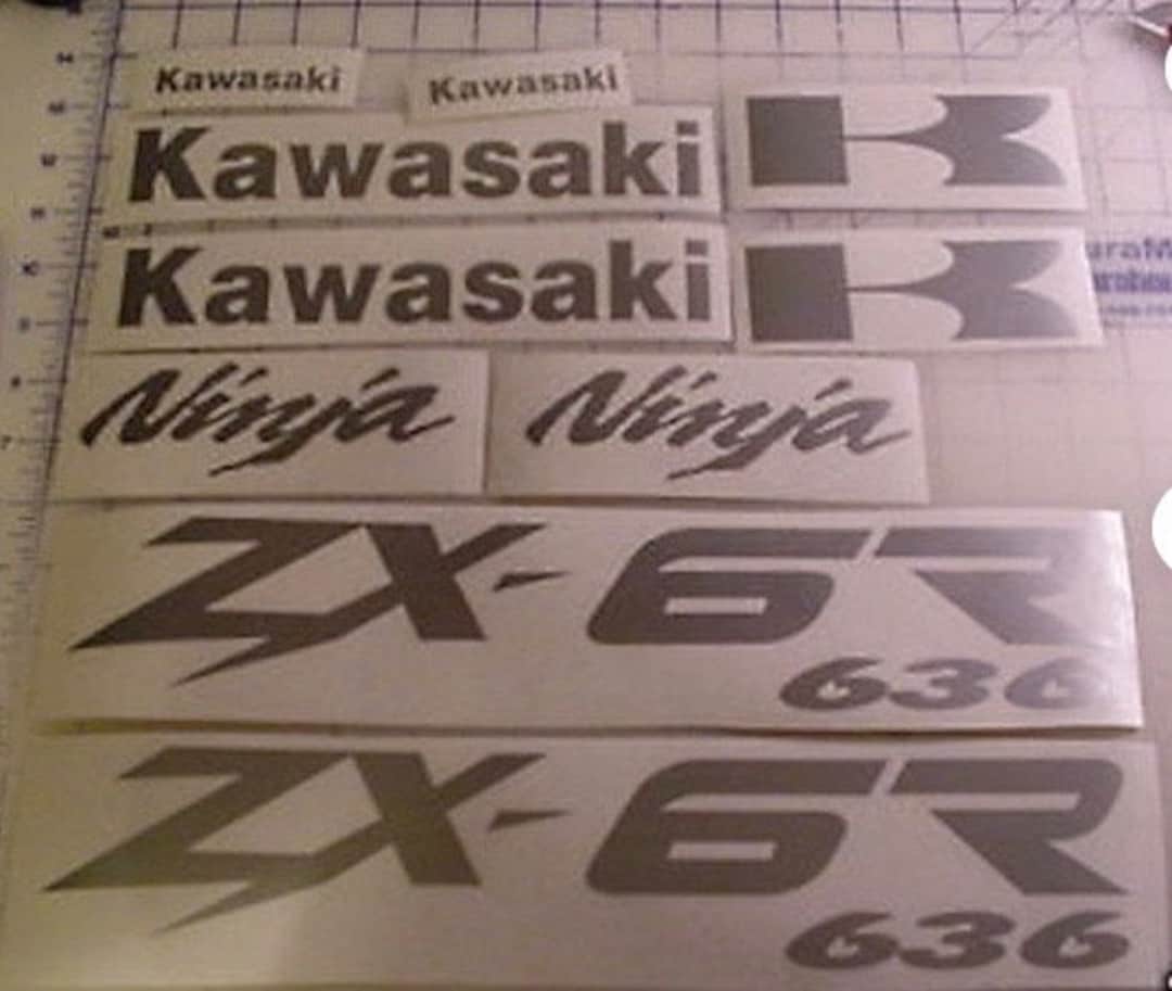 Kawasaki Ninja 636 ZX6R ZX-6R Color Decal Kit Made to Order 20 Colors ...