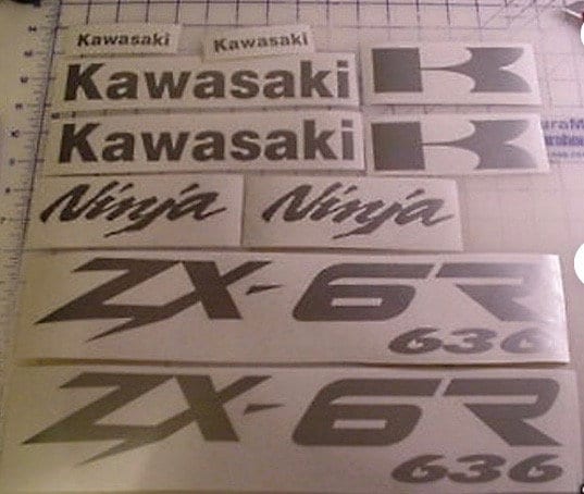 Kawasaki Ninja 636 ZX6R ZX-6R Color Decal Kit Made to Order 20 Colors ...