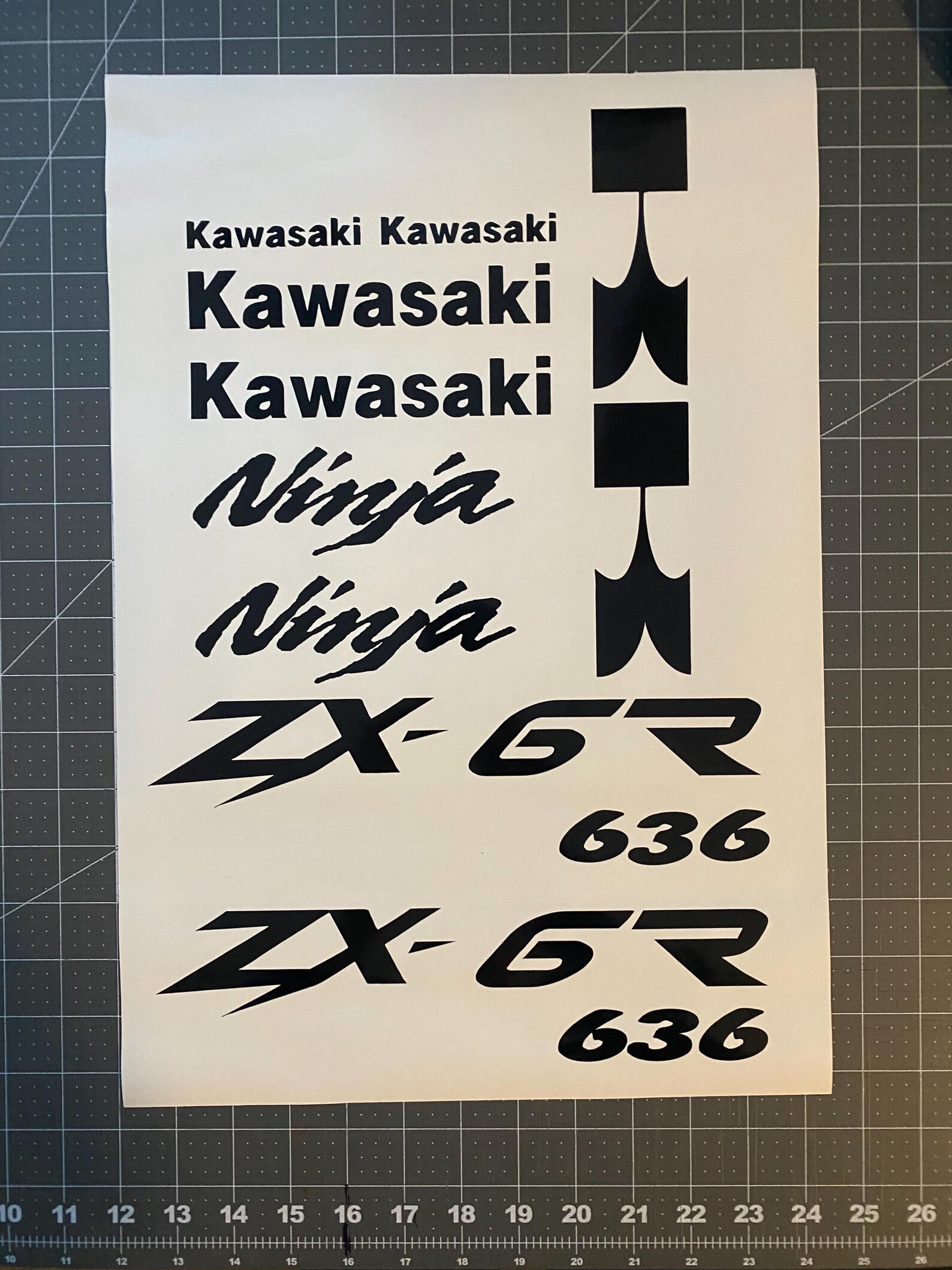 Kawasaki Ninja 636 ZX6R ZX-6R Color Decal Kit, Custom Motorcycle ...