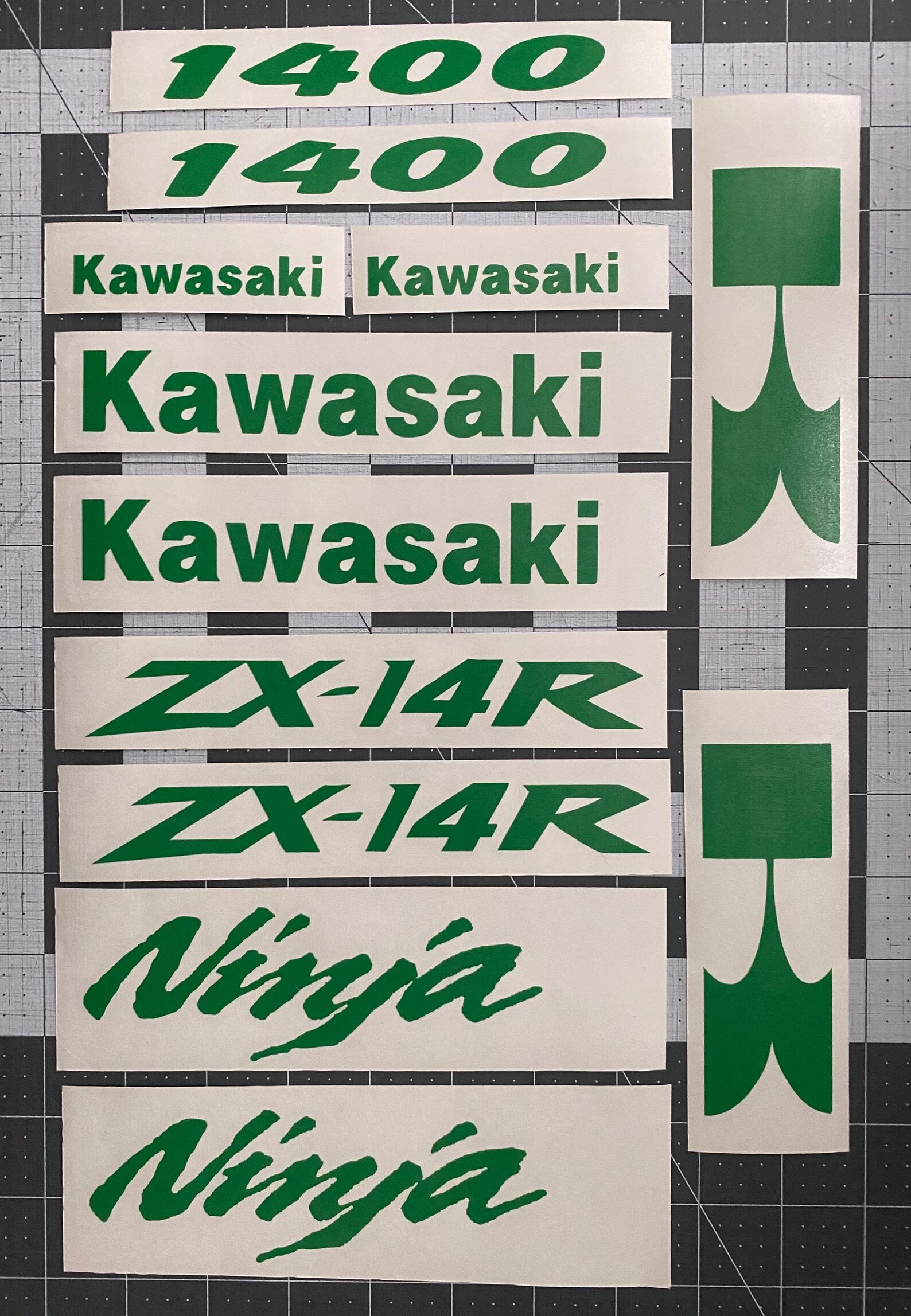 Kawasaki Ninja 1400 ZX14R ZX-14R Color Decal Kit, Custom Motorcycle ...
