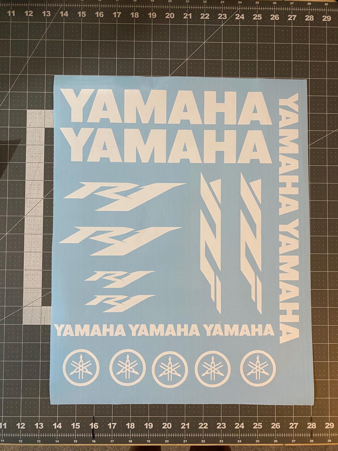 YAMAHA R1 1000 Decal Kit, Custom Motorcycle Graphics, Made to Order 20 in Colors, Yrs: 1998, 99 ...