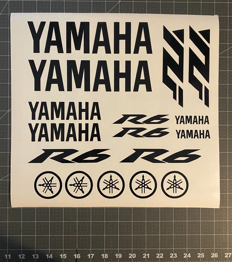 YAMAHA R6 600 Decal Kit, Custom Motorcycle Graphics, Made to Order 20 ...