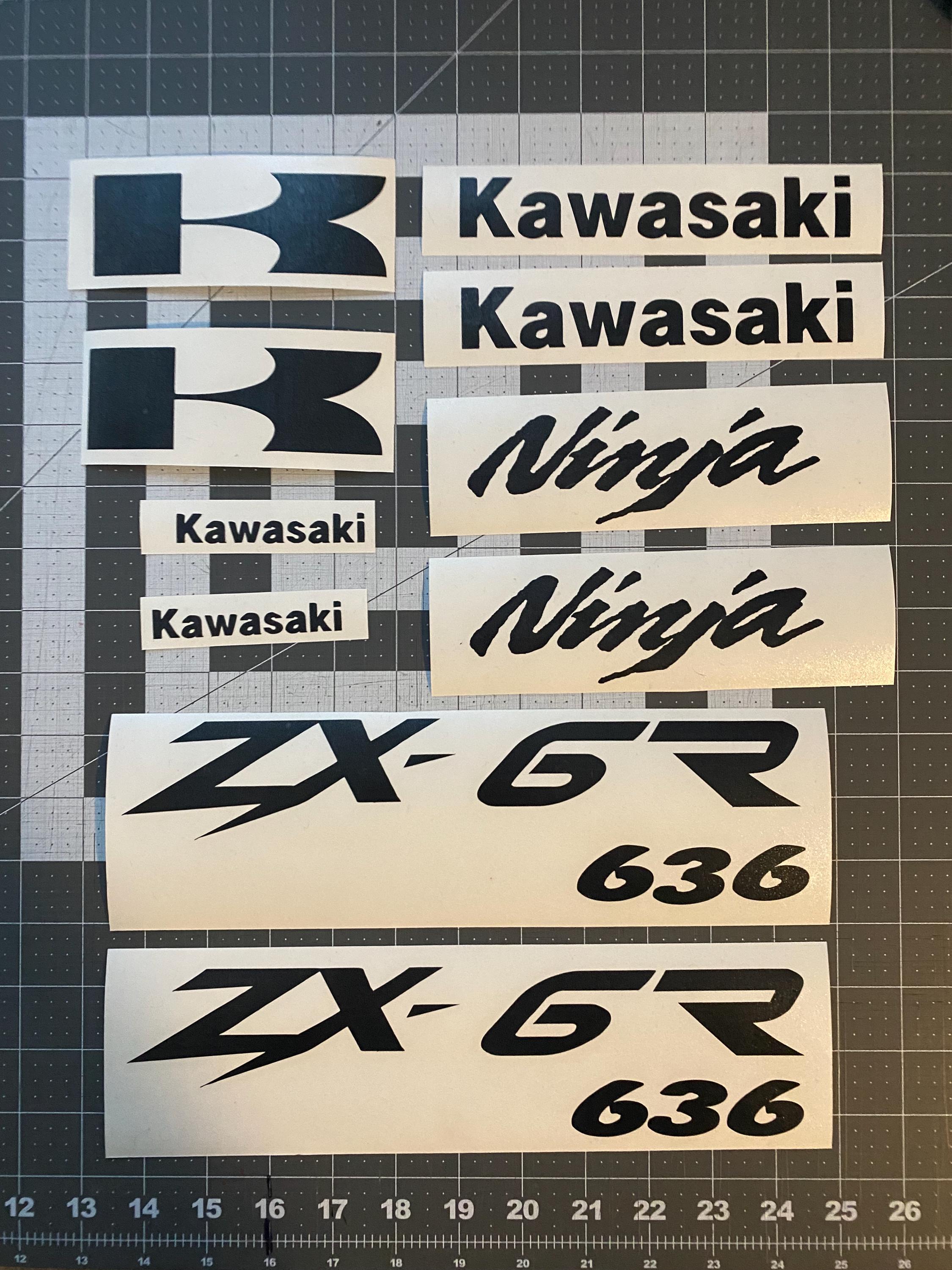 Kawasaki Ninja 636 ZX6R ZX-6R Color Decal Kit, Custom Motorcycle ...