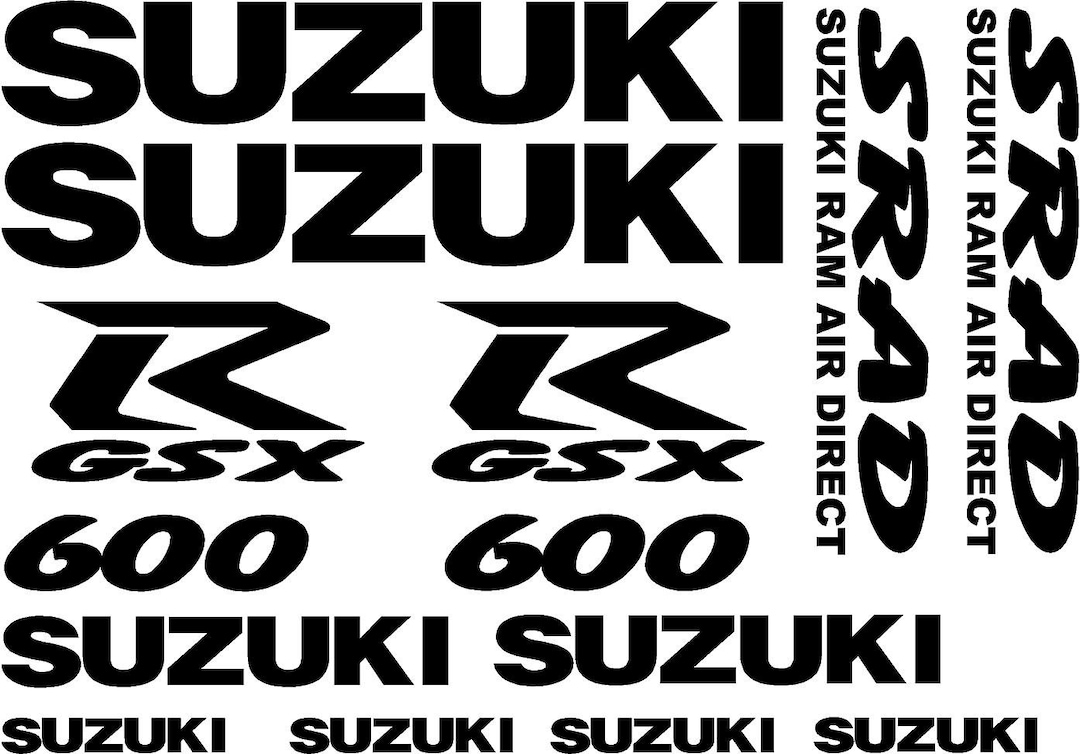 SUZUKI GSXR GZX-R 600 S Decal Kit, Custom Motorcycle Graphics, Made to ...