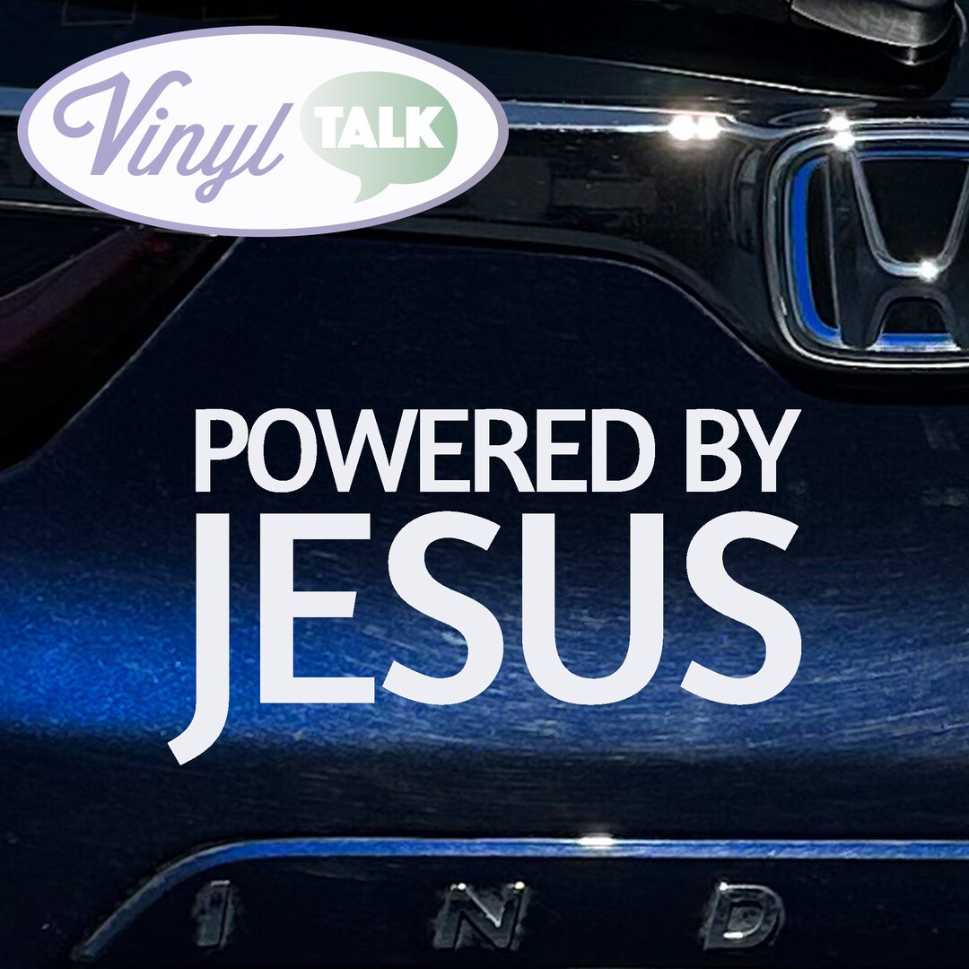 Powered by Jesus Car Decal Vinyl Sticker - Etsy