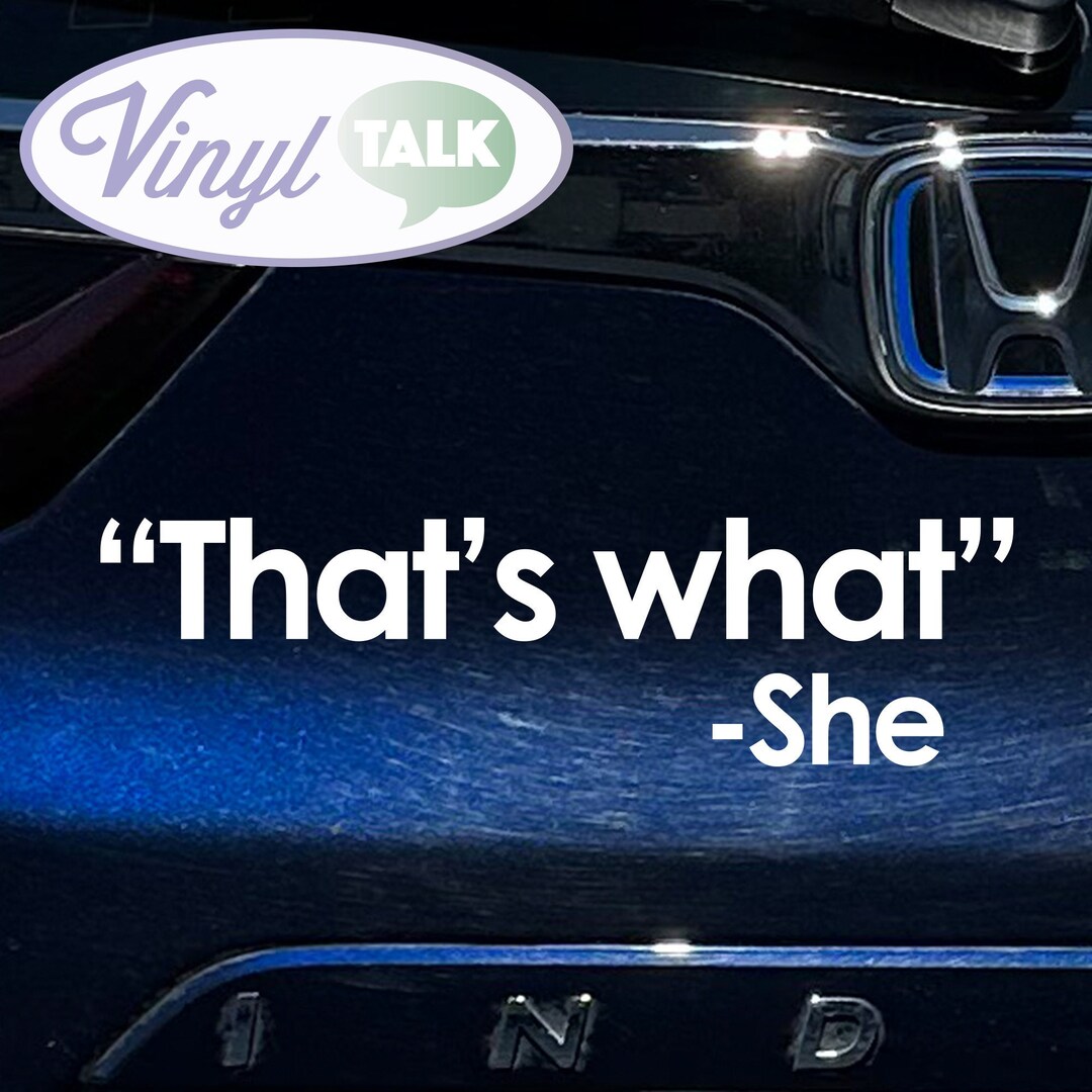 That's What She Said Car Decal Vinyl Sticker - Etsy