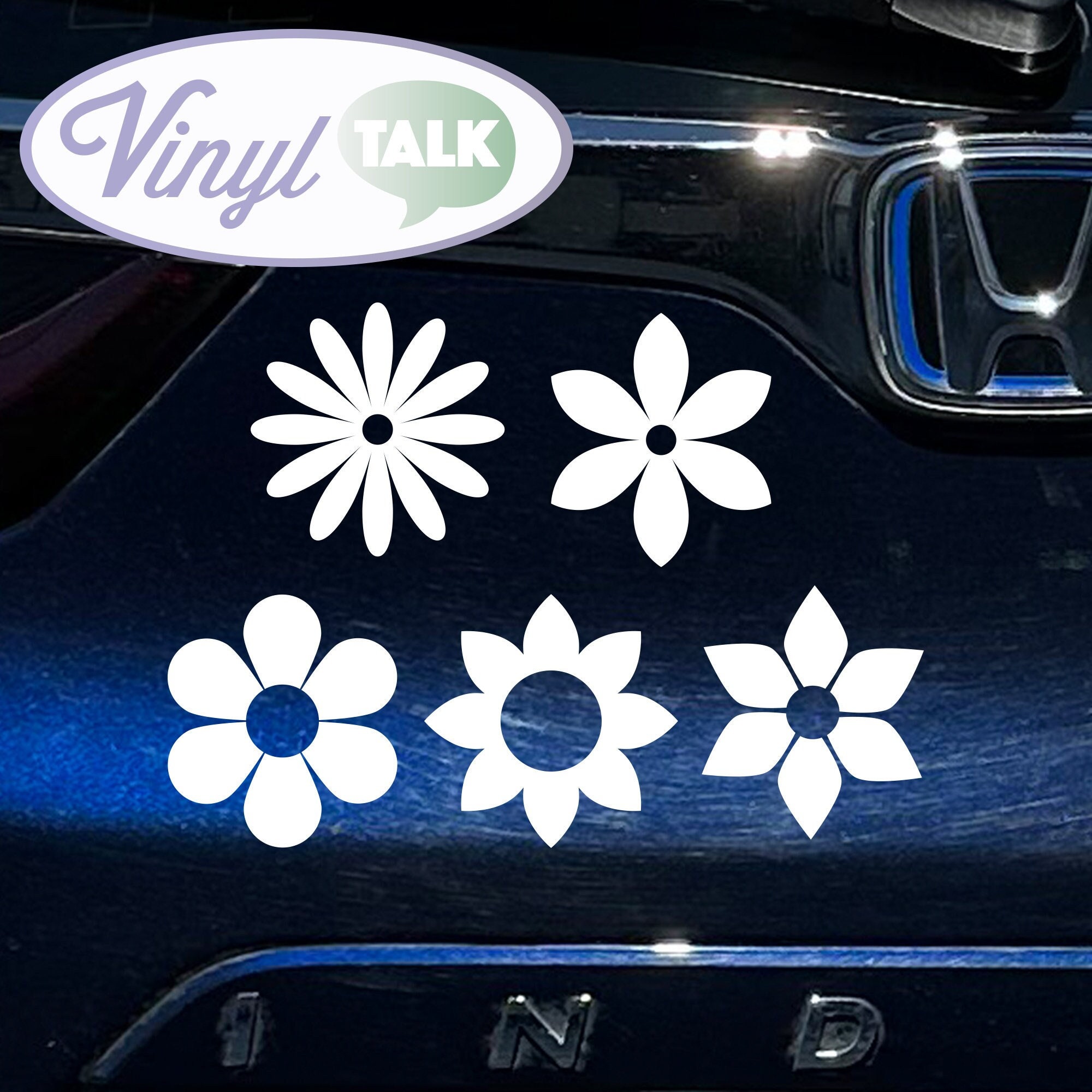 Flowers Car Decal Vinyl Sticker Flower Pack - Etsy