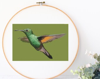 Hummingbird Fast and EASY BEGINNERS Counted Cross Stitch Pattern ...