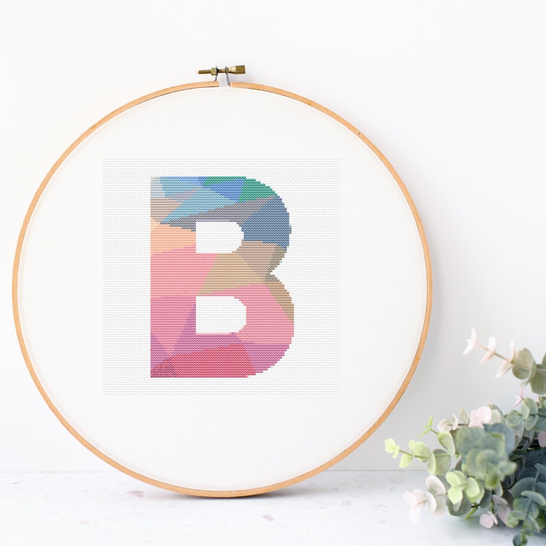 Cross Stitch Pattern Letter B X-stitch Pattern Cross Stitch Chart ...