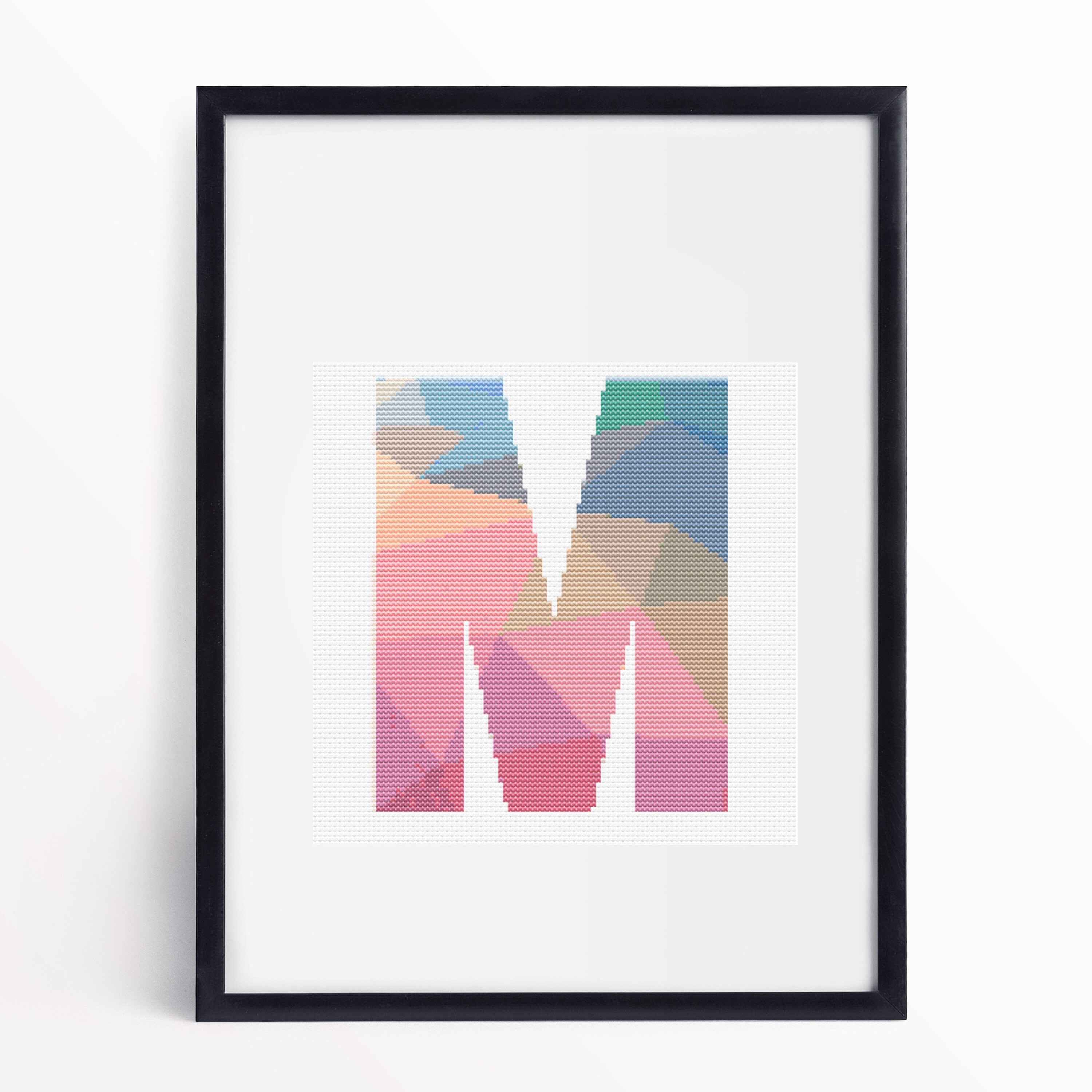 Cross Stitch Pattern Letter M X-stitch Pattern Cross Stitch Chart ...