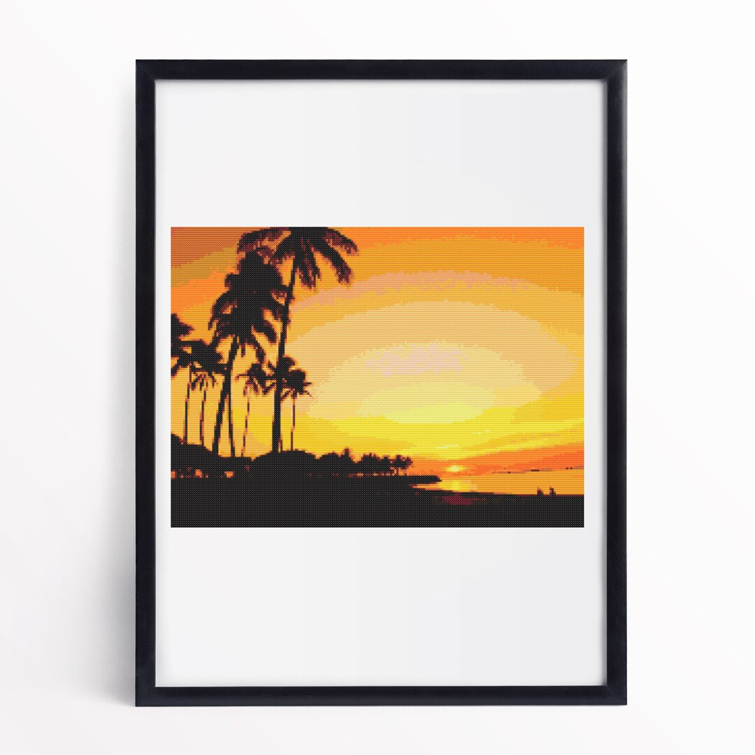 Sunset Cross Stitch Pattern Digital Download Pattern PDF Pattern ...
