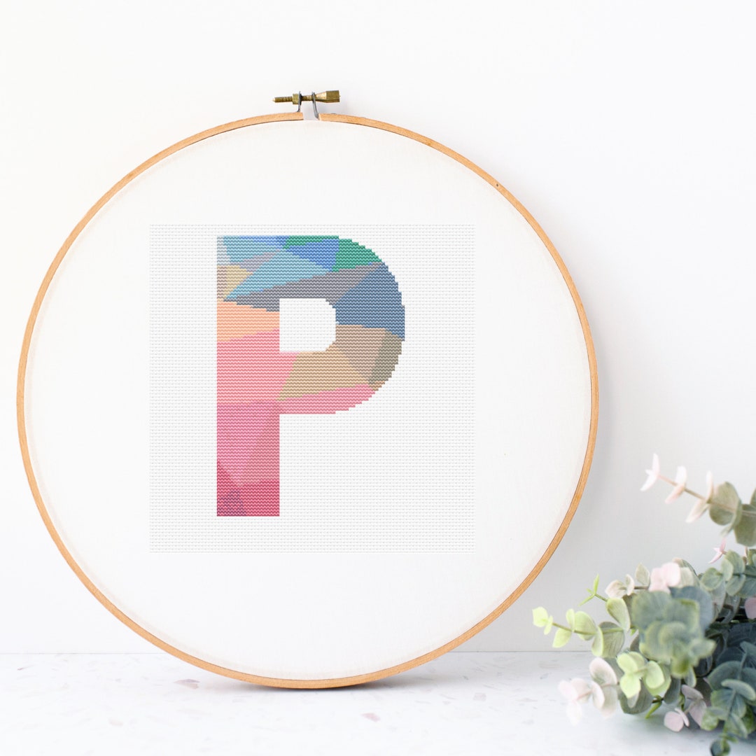Cross Stitch Pattern Letter P X-stitch Pattern Cross Stitch Chart ...