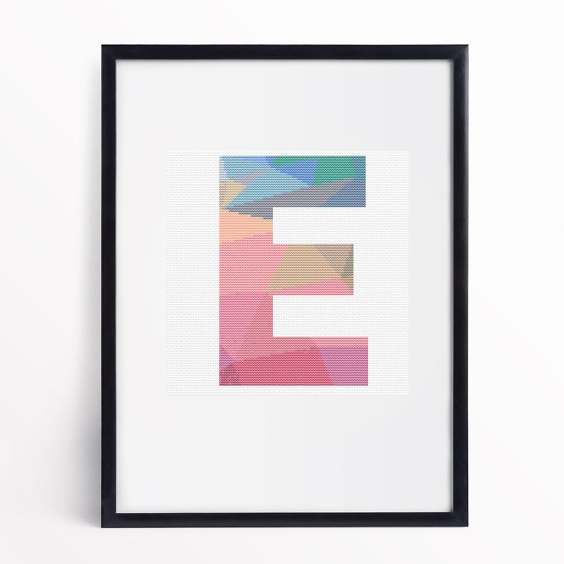 Cross Stitch Pattern Letter E X-stitch Pattern Cross Stitch Chart ...