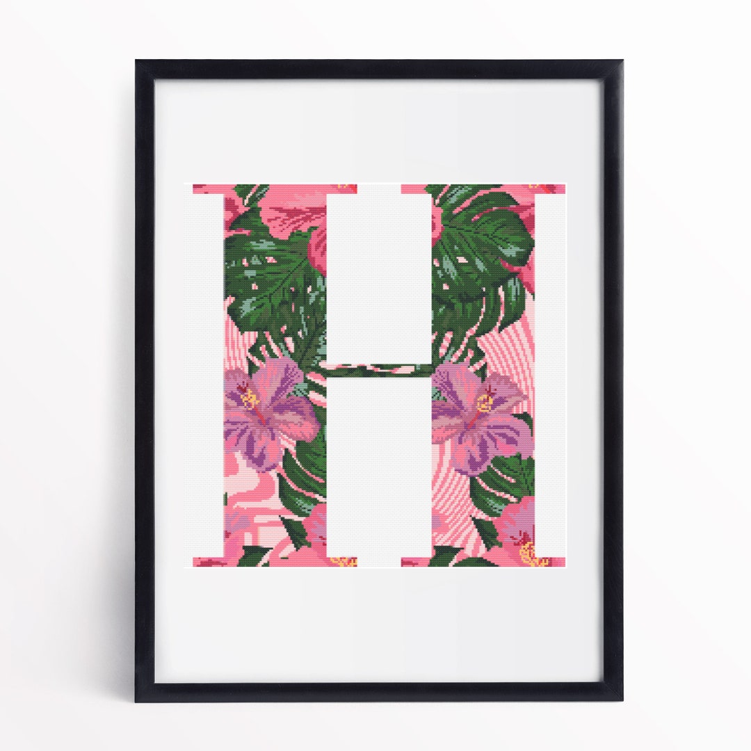 Cross Stitch Pattern Letter H X-stitch Pattern Cross Stitch Chart ...