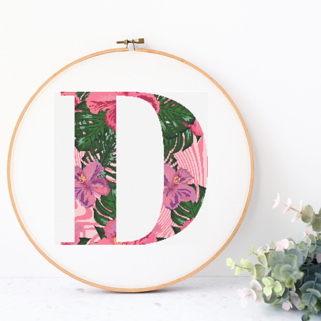Cross Stitch Pattern Letter D X-stitch Pattern Cross Stitch Chart ...
