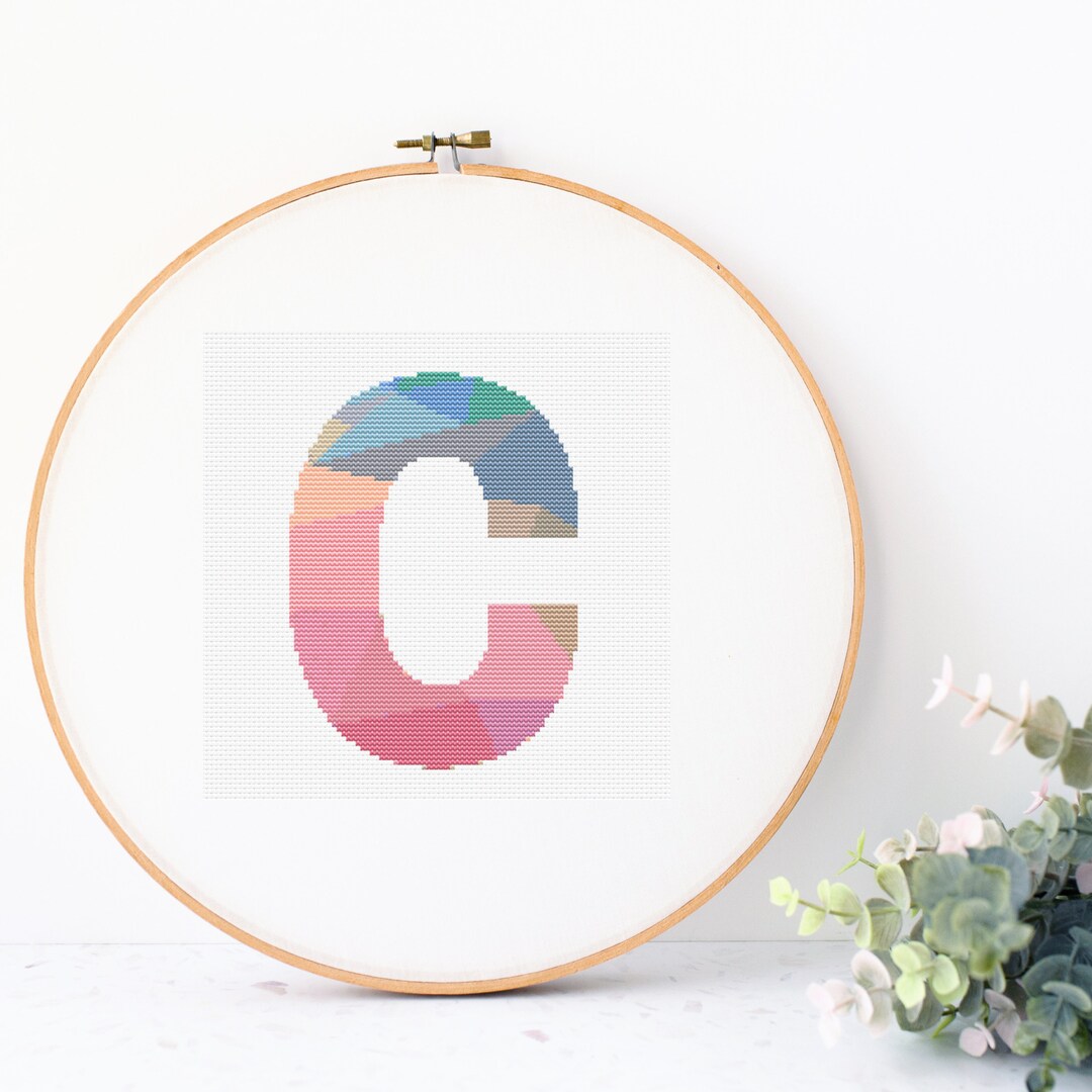 Cross Stitch Pattern Letter C X-stitch Pattern Cross Stitch Chart ...