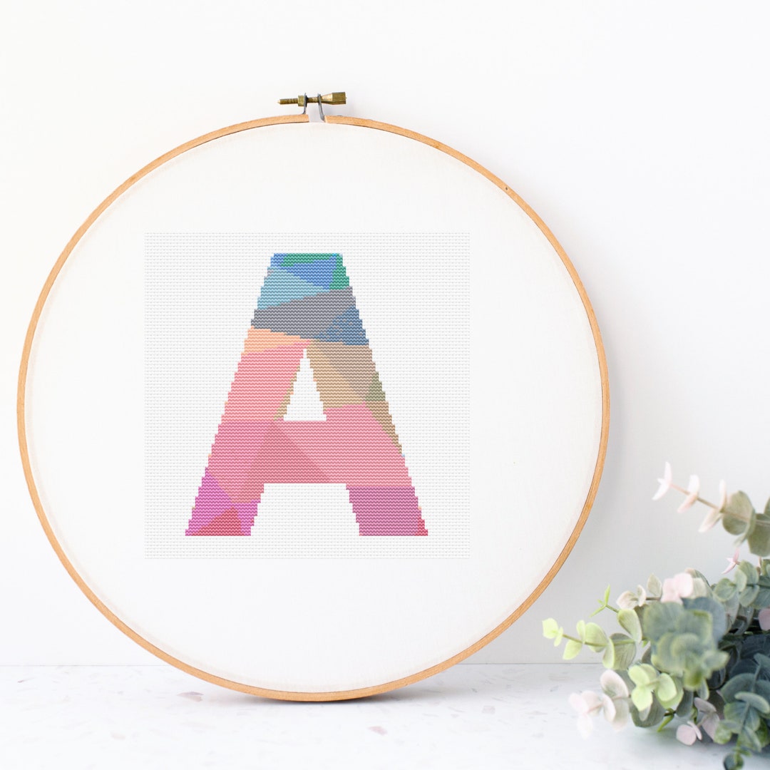 Cross Stitch Pattern Letter A X-stitch Pattern Cross Stitch Chart ...