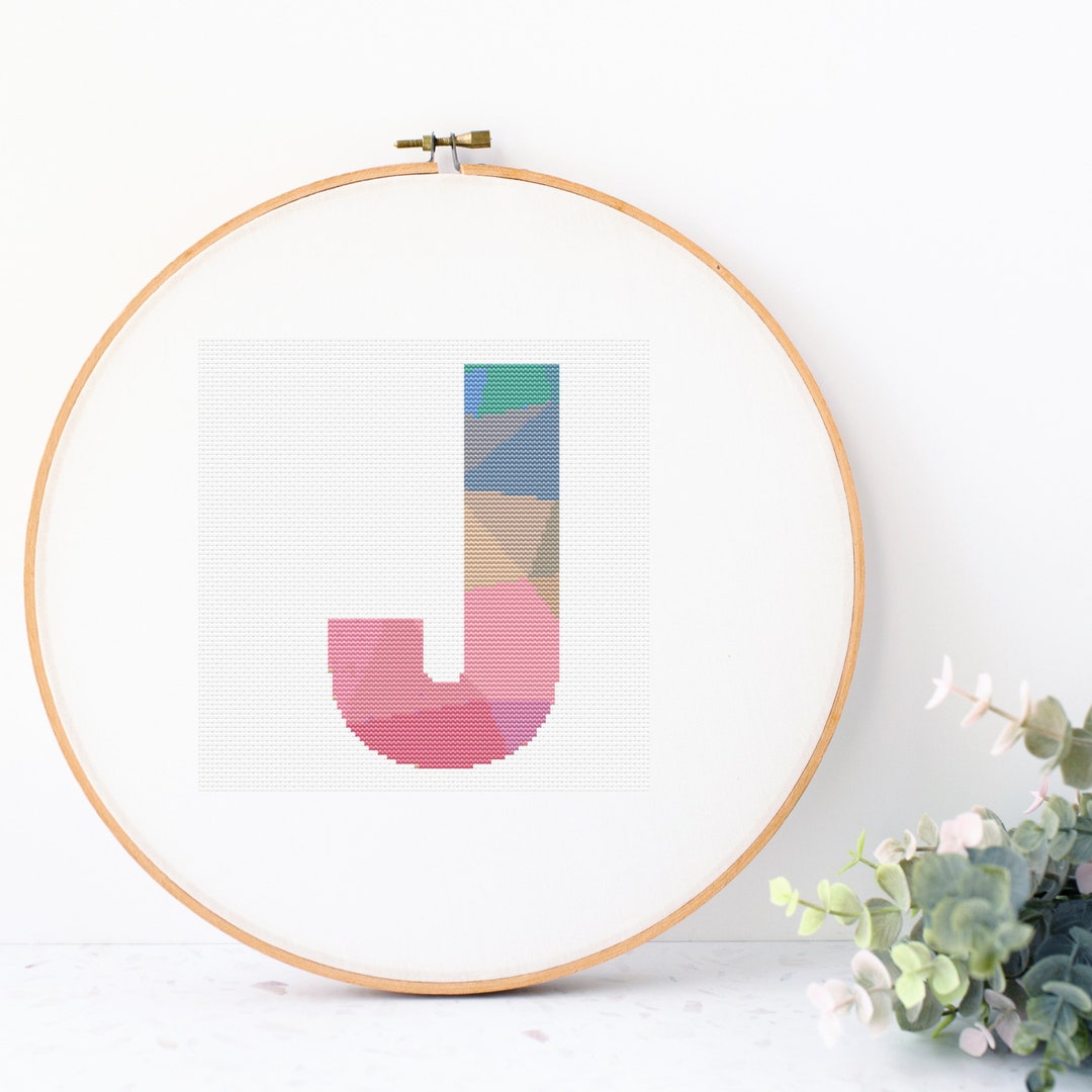 Cross Stitch Pattern Letter J X-stitch Pattern Cross Stitch Chart ...