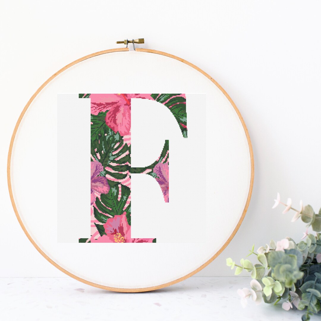 Cross Stitch Pattern Letter F X-stitch Pattern Cross Stitch Chart ...